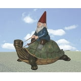 Faithful Steed Gnome Riding A Turtle Garden Statue, Yard Art Outdoor ...