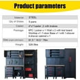 HPDAVV 6-Pcs Workshop Cabinet Set in Black with Workbench - Perfect for ...