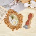 1Set DIY Scrapbook Wax Seal Stamp Sets 1Pc Silver Color Plated Brass ...