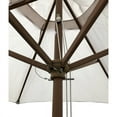 TropiShade 9 ft Teak Finish Light Wood Market Umbrella with Canvas ...