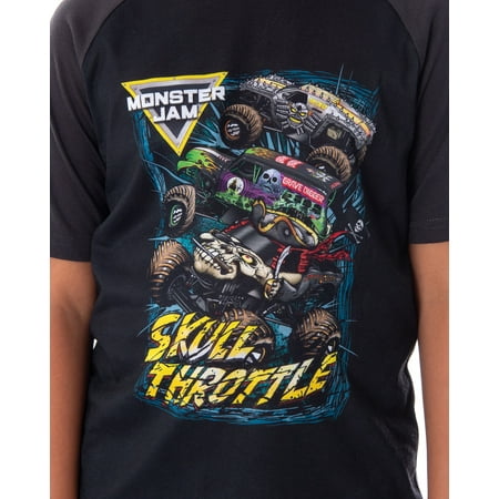 Intimo - Monster Jam Boys' Skull Throttle Monster Truck Shirt And ...