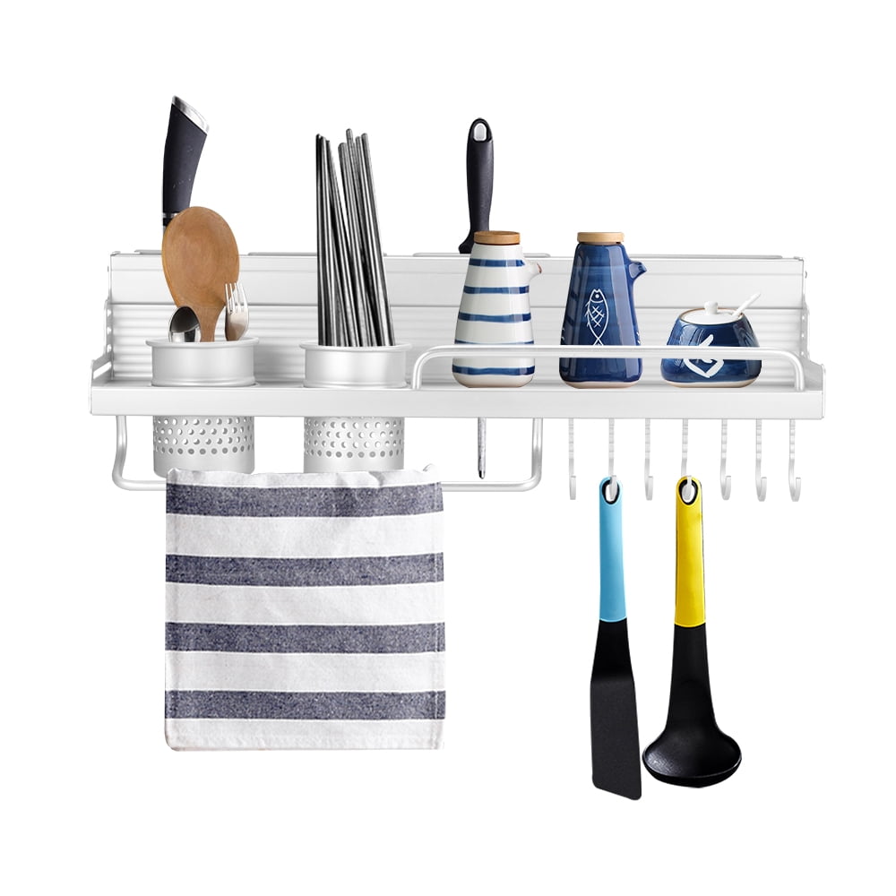 TureClos Wall Mounted Pot Pan Rack Multifunctional Kitchen Shelf ...