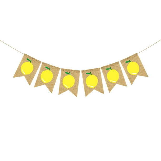 Burlap Lemonade Banner Lemonade Stand Decorations For Lemon Theme Party ...