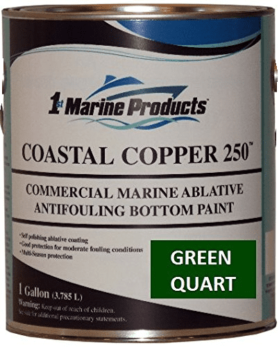 Coastal Copper 250 Ablative Antifouling Bottom Paint GREEN QUART Marine ...
