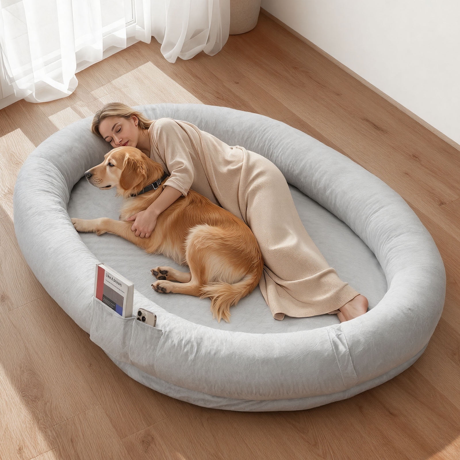 Click here for Vevor Human Dog Bed  70.08 X 47.24 X 9.45 Inch Ort... prices