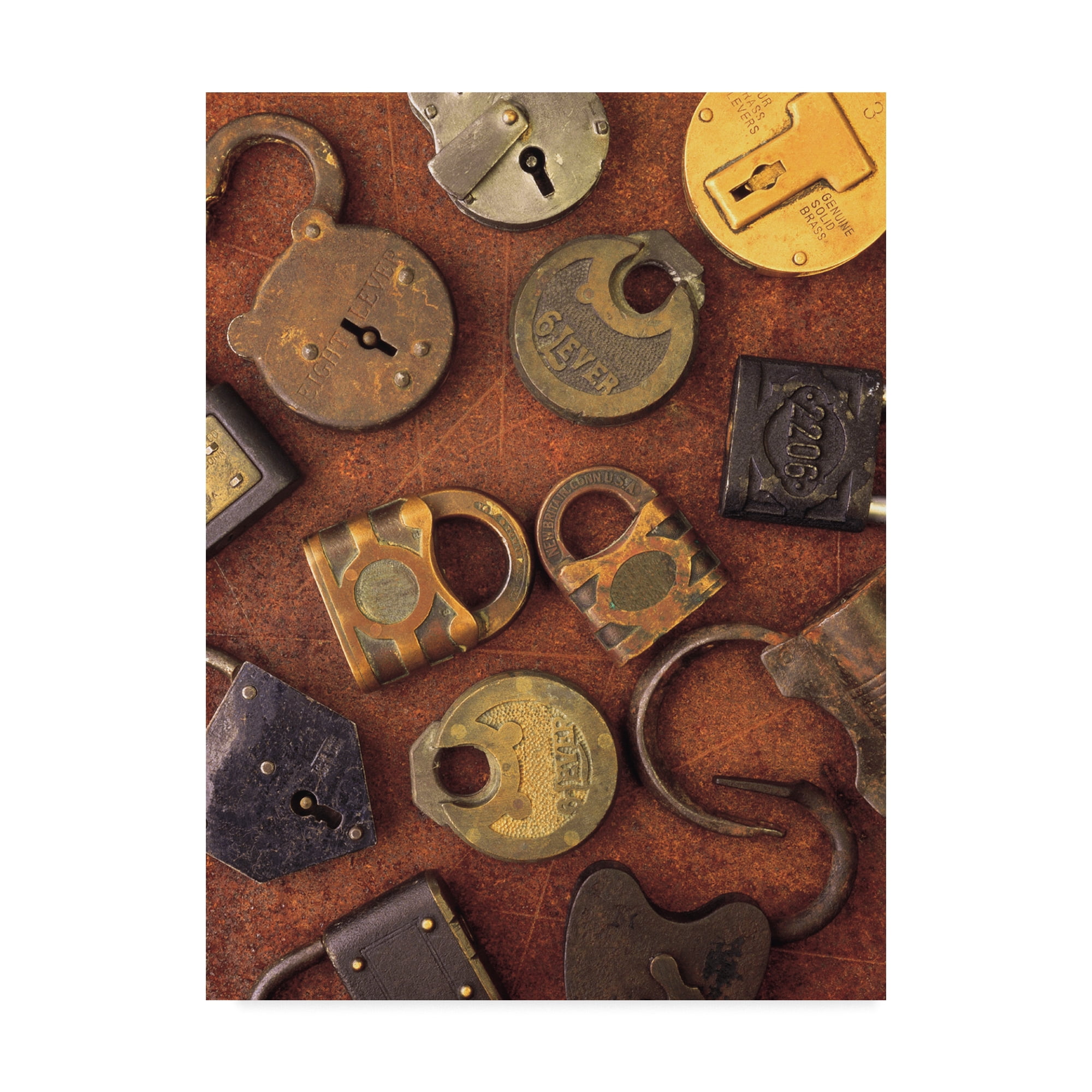 Trademark Fine Art 'Antique Lock Collage' Canvas Art by Vision Studio ...