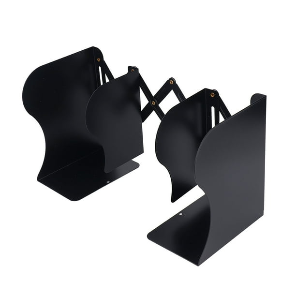 Metal Bookends,Retractable Book End Simple Book Holder Book Stoppers ...
