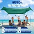 Beach Tent Sun Shelter, Easy Pop Up Beach Canopy Shade, Portable ...