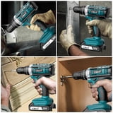 20V Rechargeable Lithium Cordless Drill, Electric Drill Set with ...