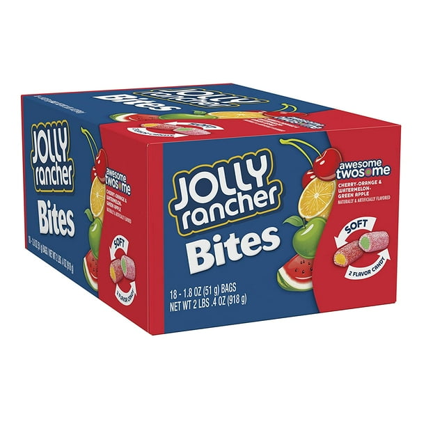 JOLLY RANCHER Chewy Candy Bites, Cherry, Orange, Watermelon, Green ...