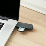 Onn+ SD microSD Card Reader, USB-C and Micro-USB, Portable Media Card ...