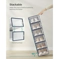 Shoe Boxes, Pack of 12 Shoe Storage Organizers, Stackable Clear Plastic ...