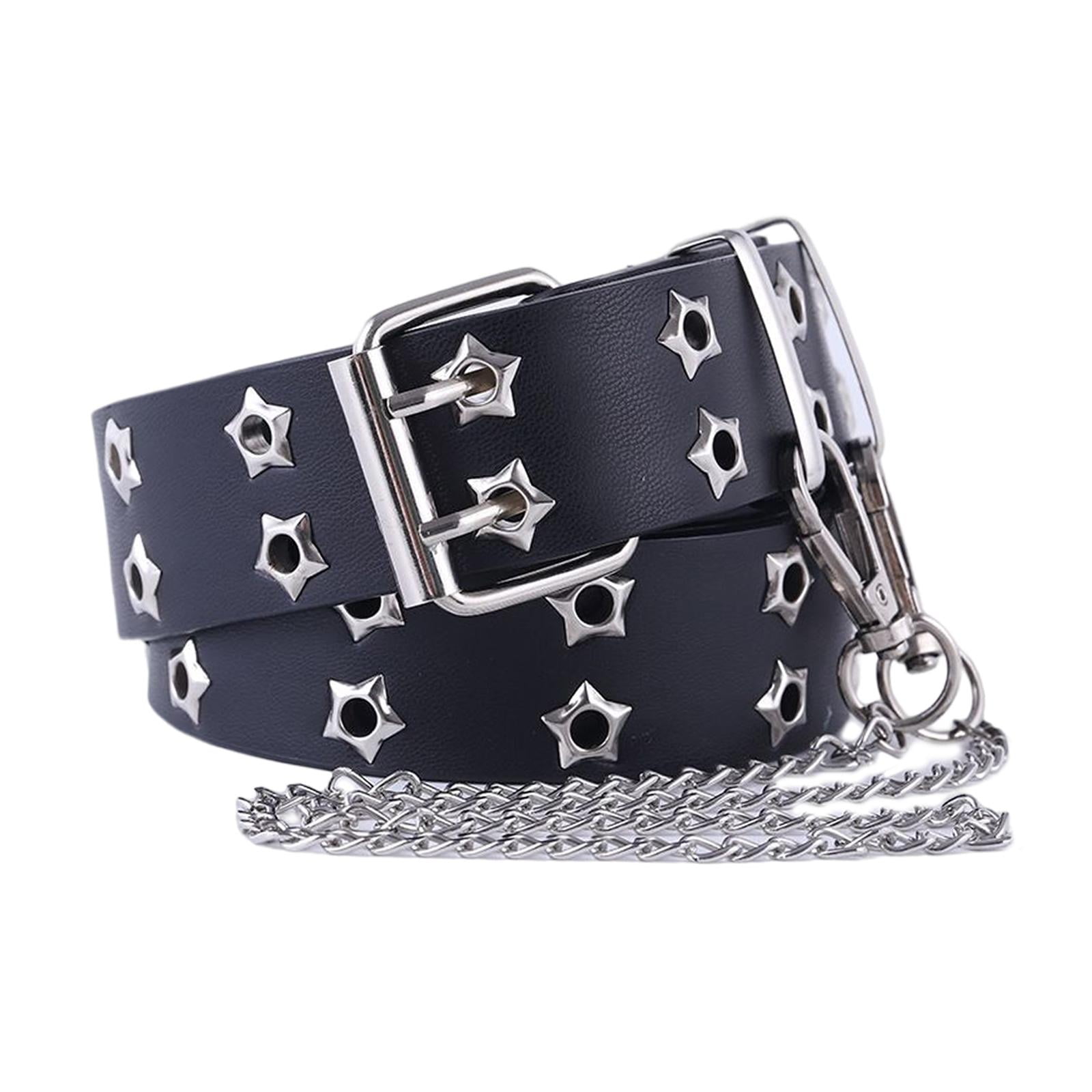 Click here for Beloving Double Grommet Belt Punk Belt Adjustable... prices