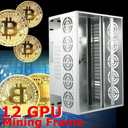 10-12 GPU BTC Coin Open Air Mining Case Fans Frame Rig Graphic Mining ...