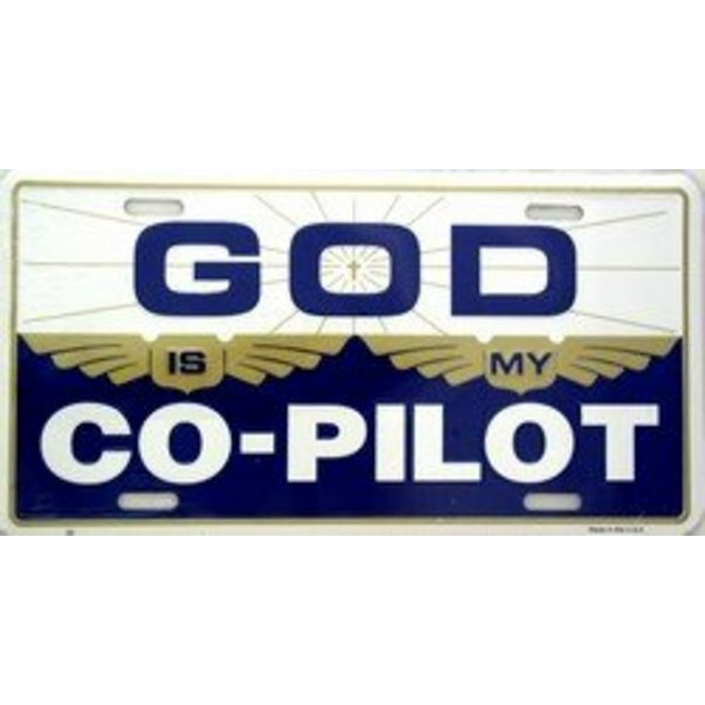 God Is My Co Pilot License Plate - Walmart.com - Walmart.com