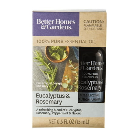 Better Homes & Gardens 15 mL 100% Pure Eucalyptus & Rosemary Essential ...