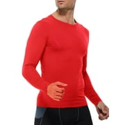 Red Compression Shirt Long Sleeve
