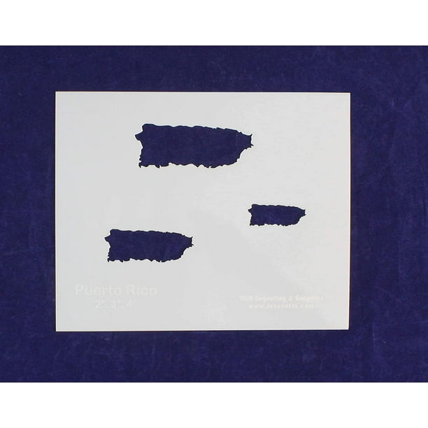 Puerto Rico Stencils - 2 Inch, 3 Inch, 4 Inch Images - 8 Inch x 10 Inch ...
