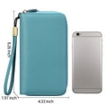 Sendefn RFID Blocking Leather Zip Wallet for Women Credit Card Cluch ...