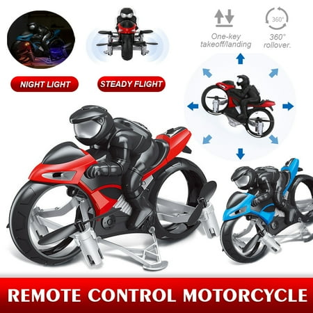 Amerteer Multi-Functions Remote control motorcycle, land and air dual ...