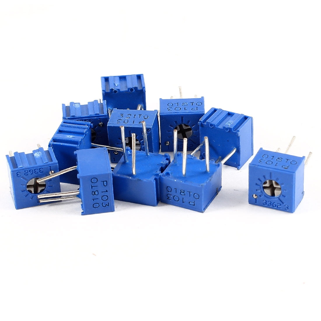 Unique Bargains 10Pcs 3326W-103 10K ohm 10% Tolerance Resistor Trim Pot ...