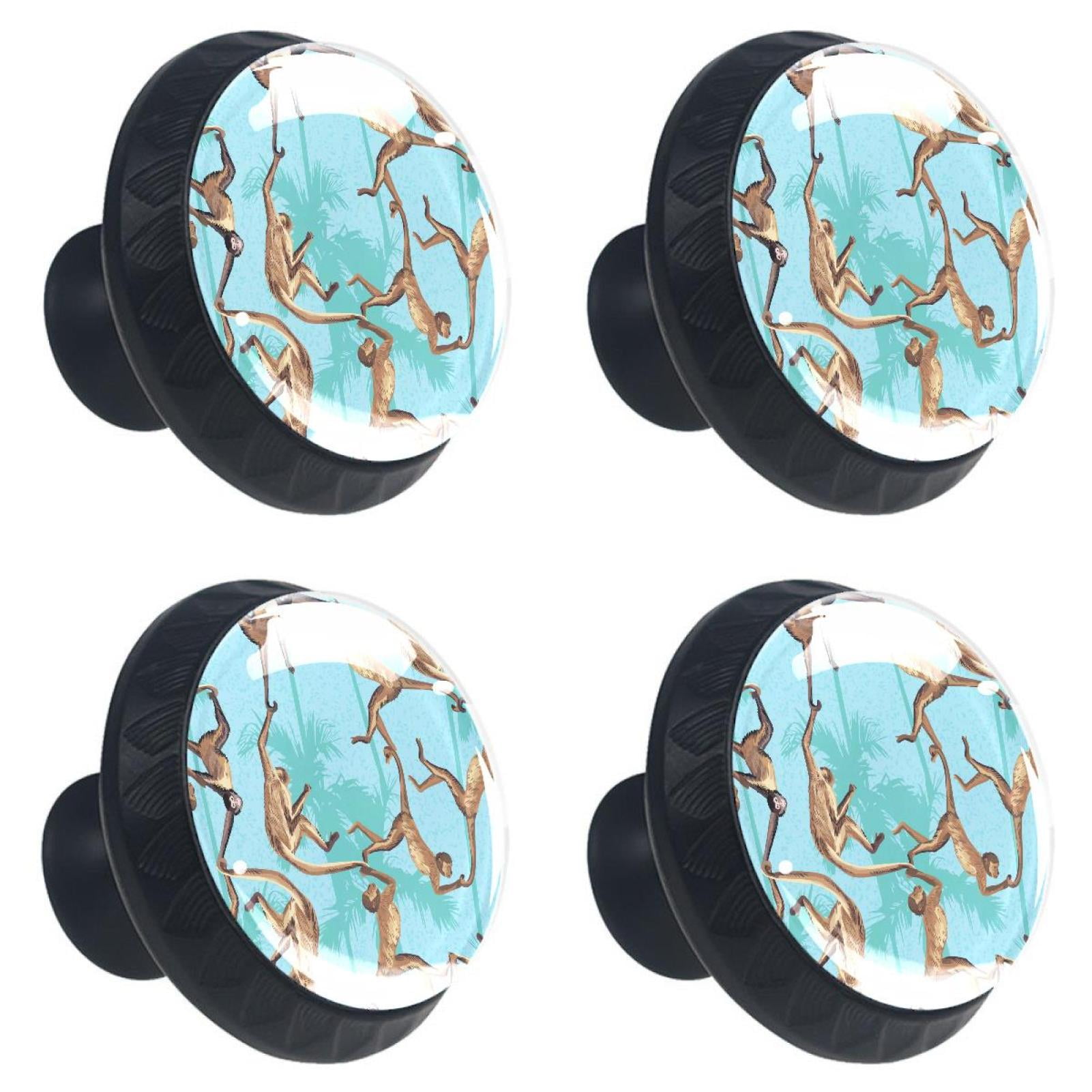 4 Pcs monkey Knobs for Kitchen Cabinet Cupboard Dresser Bookcase Drawer ...