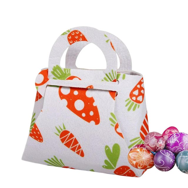 Laideyi Happy Easter Egg Hunt Bags Easter Kraft Gift Bags with Handles ...