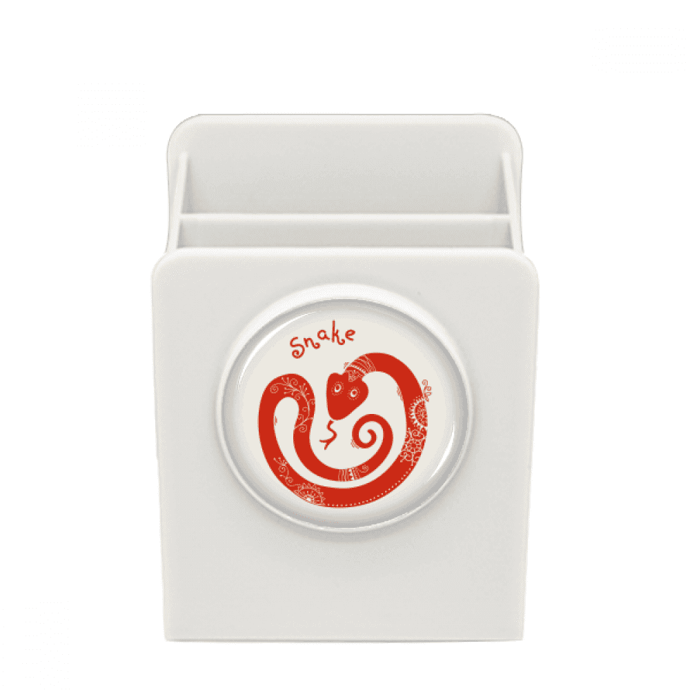 Year Of Snake Animal China Zodiac Red Desk Pencil Holder Cup Pen ...