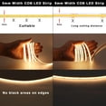 12V Thin 5mm COB Strip 3000K Warm White 16.4ft Bright 4000Lm CRI>90 ...