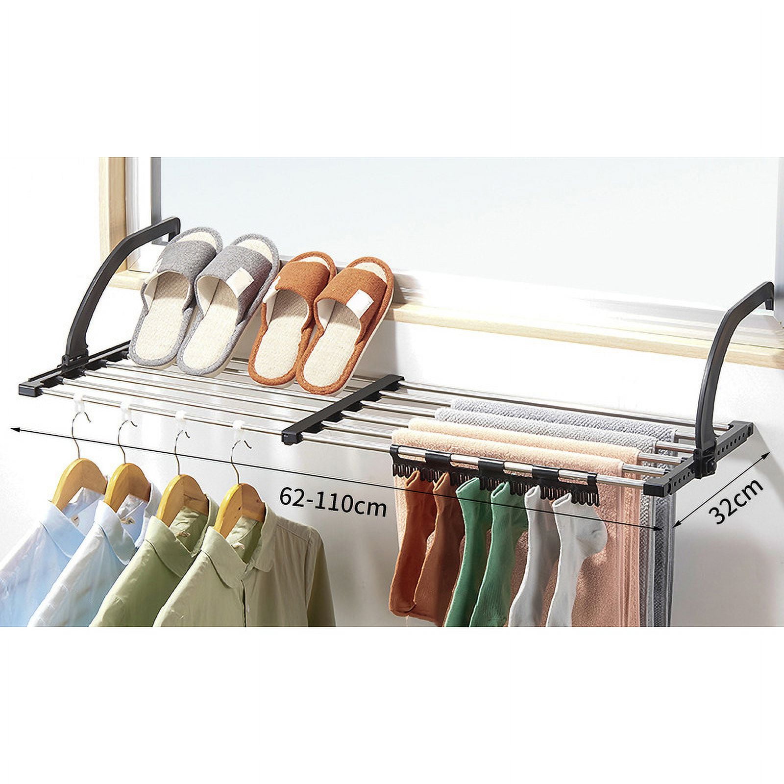 Click here for Viferr Folding Towel Rack balcony Drying Rack Stai... prices