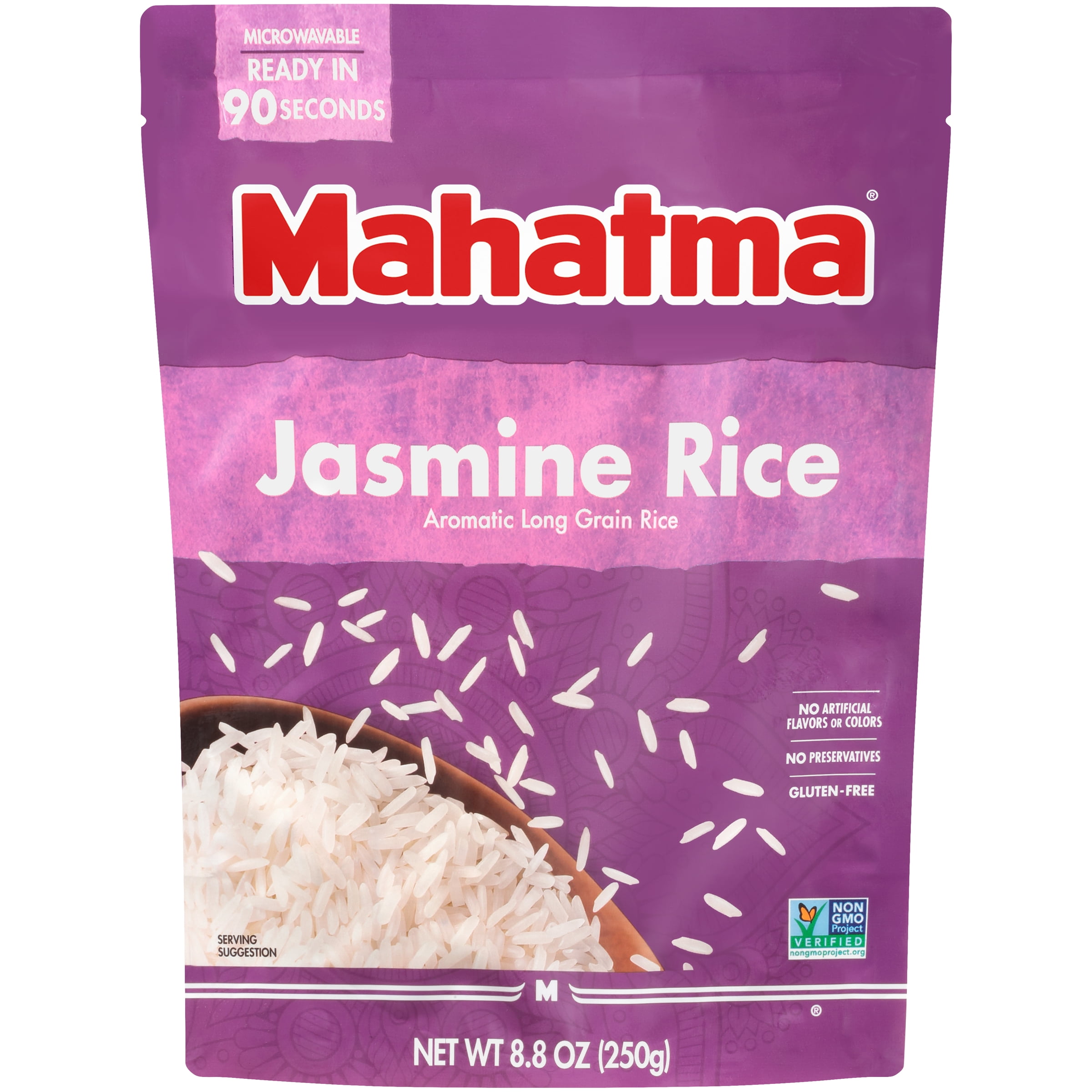 Mahatma Ready-to-Heat White Jasmine Rice, 8.8 oz Bag - Walmart.com
