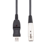 AGPtek 3M Microphone USB MIC Link Cable USB Male to XLR Female ...