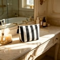 Corduroy Striped Cosmetic Bag, Portable Toiletry and Travel Organizer ...