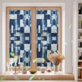Abstract Blue Color Block Window Privacy Film, Rainbow Film Decorative ...