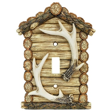 BestGiftEver Rustic Antler Wall Plate for Log Cabin Cottage ...