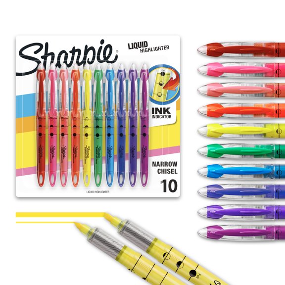 Sharpie Clear View Tip Highlighters, Yellow, 3 Count - Walmart.com