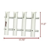 Extreme Max Wall-Mount Fishing Rod Holder - 4-Rod, White, Storage ...