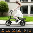 14 Inch Foldable Adult Electric Bicycle, 48V 10Ah 400W Motor, 3-Speed ...