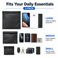 3-Pack Faraday Bag: Fireproof Protector for Phones, Tablets, Car Keys ...
