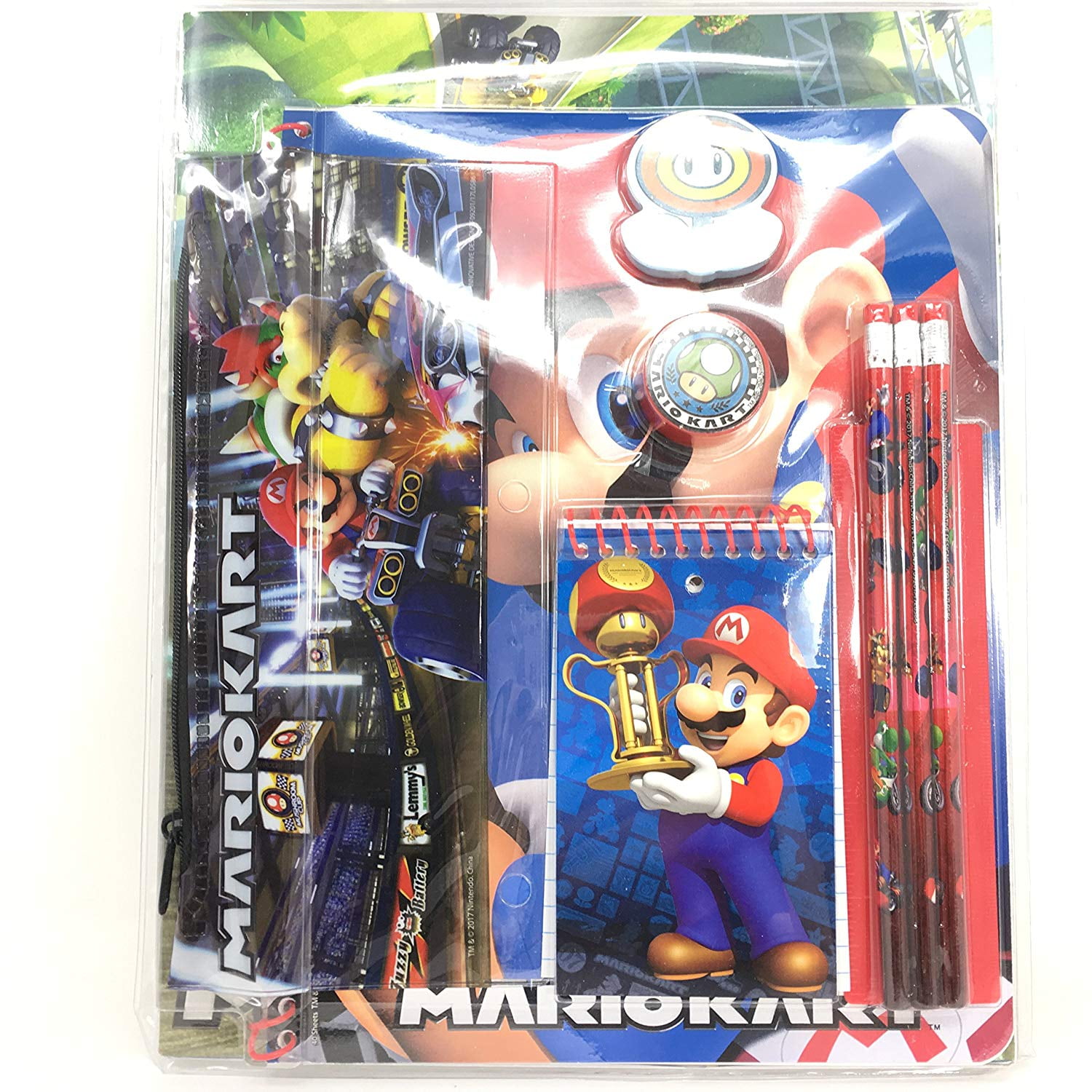 Super Mario 11pcs Stationery Set in Bag w/Header - Walmart.com