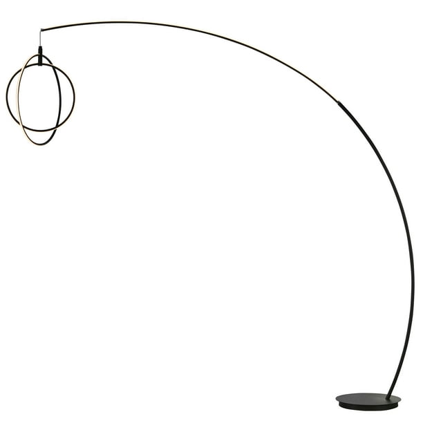 Lite Source Ls-83733 Monita 2 Light 81" Tall Led Arc Floor Lamp - Black - Walmart.com