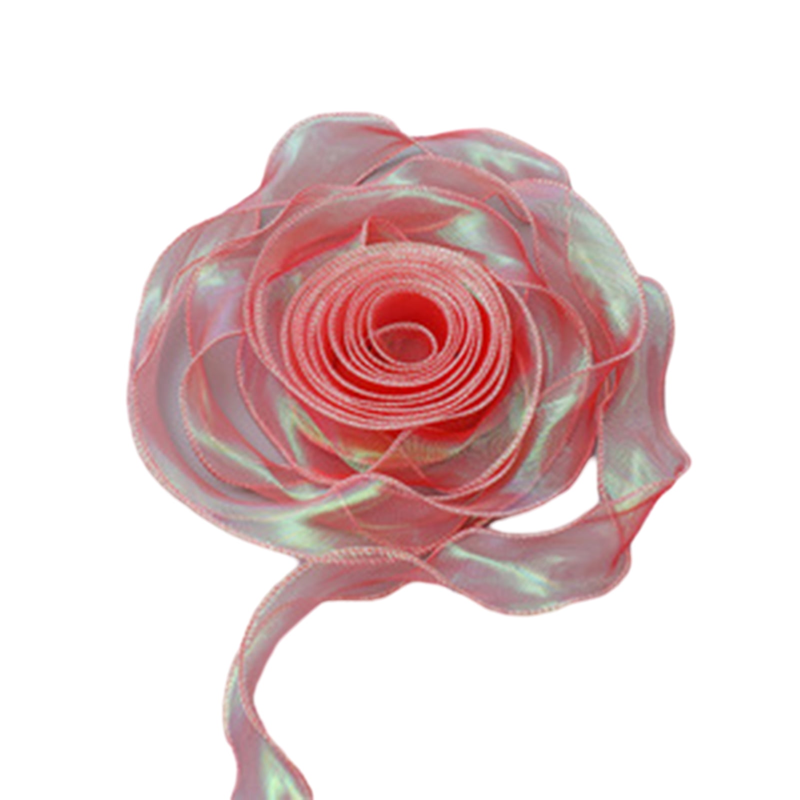 "Chiffon Ribbon Roll - 1 Roll 10 Yard Iridescent Ribbon for Valentine's ...