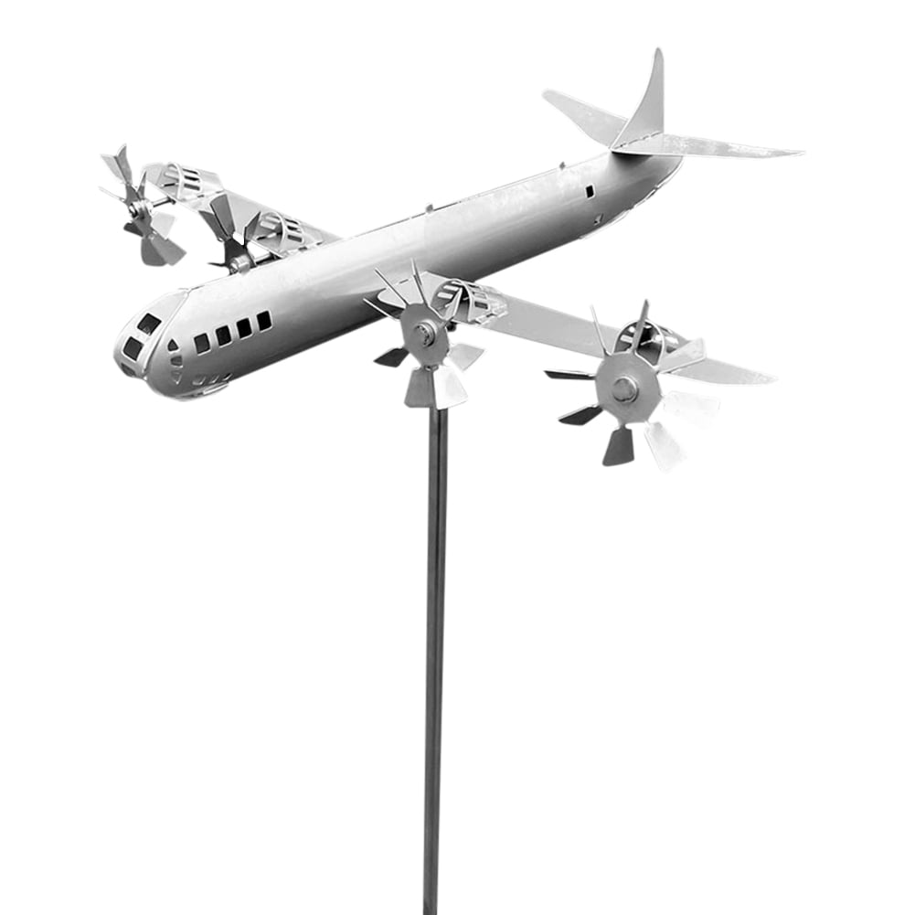 Metal Airplane Windmill Lawn Decor: Iron Aircraft Wind Spinners for ...
