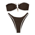 Conairie Women Bikini Sets High Waisted Swimsuit Two Piece Solid Color ...