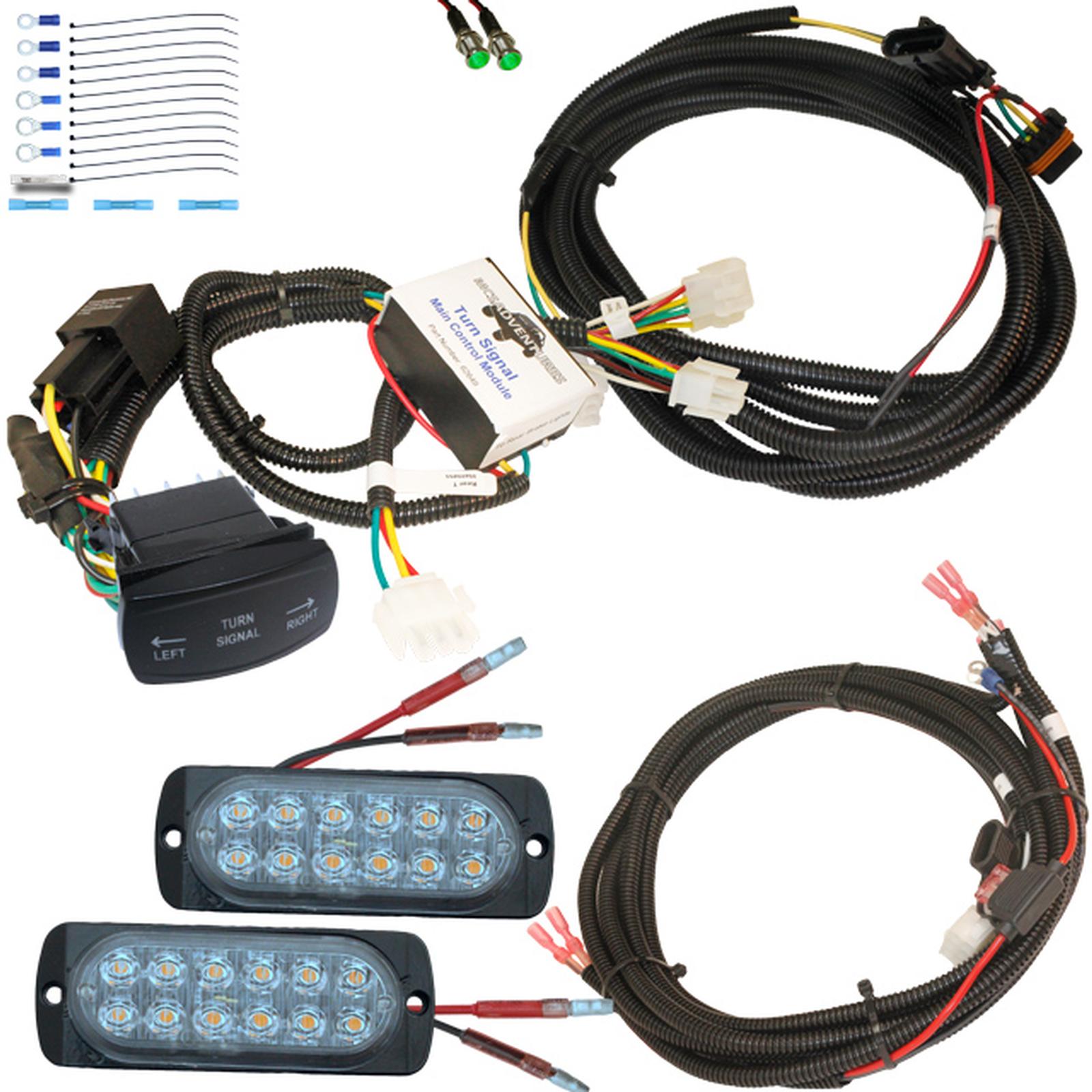 MCSADVENTURES Horizontal Rocker Turn Signal Kit for 15-18 Polaris RZR ...