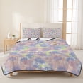 Abstract Colorful Tie Dye Pattern 3 Pieces Quilt Set,1 Quilt with 2 ...