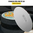 SKYSHALO Round Fire Ring Lid Cover 20" Fire Pit Lid 1.5mm Thick 430 ...