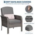 2-Piece Grey Ombre Rattan Patio Chair Set – All-Weather Wicker Outdoor ...