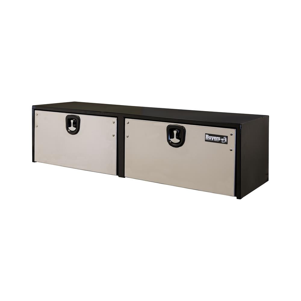 Buyers Products 18 X 18 X 72 Black Underbody Steel Truck Tool Boxes With Stainless Steel Door