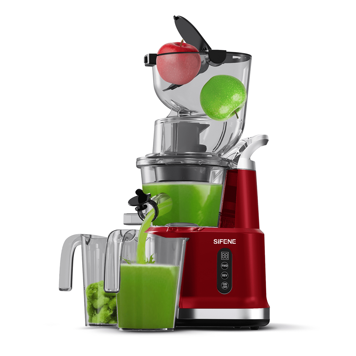 SiFENE 200W Cold Press Juicer Machines, Big Mouth 83mm Opening Whole ...